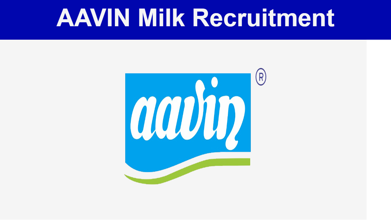 AAVIN Milk 1 Veterinary Consultant Job Vacancy Apply Walk-in