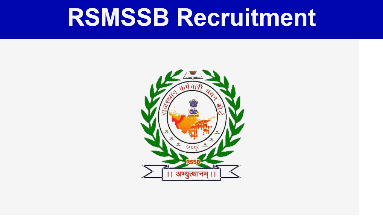 RSMSSB Jobs Notification 2024: Apply Online for 1821 Junior Instructor ...
